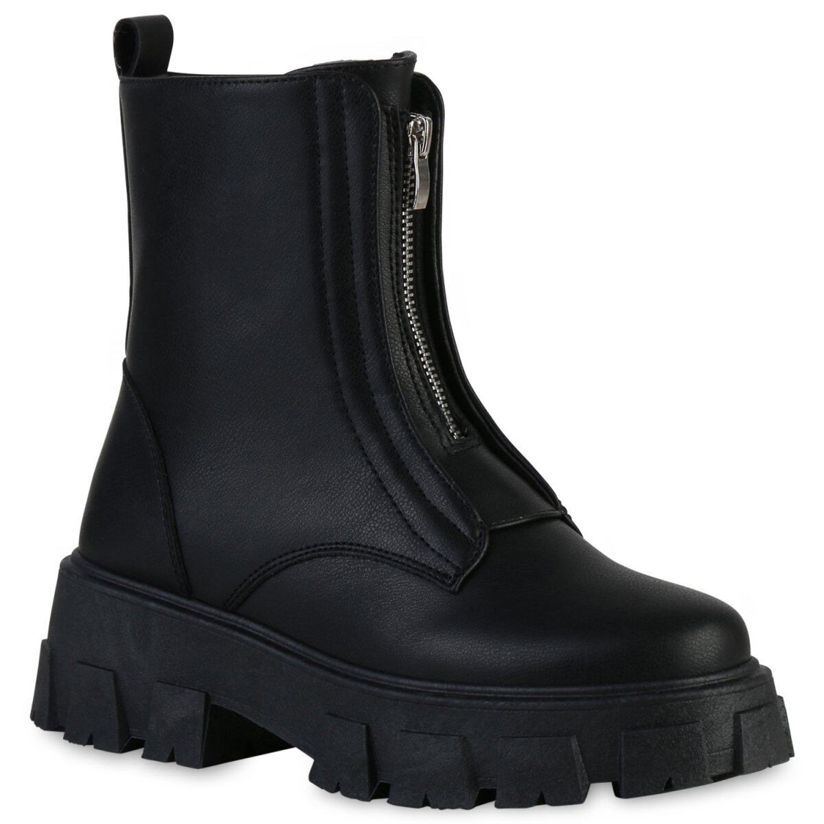 Damen Plateau Boots in Schwarz 838379 online kaufen